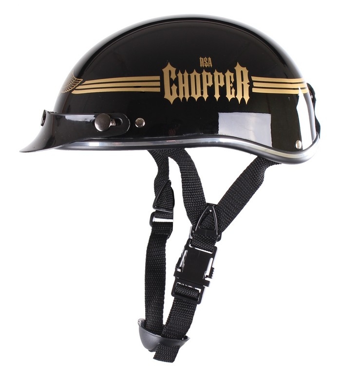 Cască moto Braincap RSA Skull negru lucios | Motozem.ro