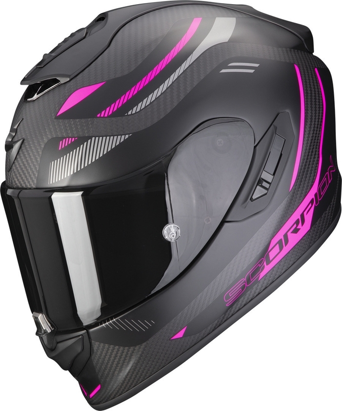 Casca moto integrala Scorpion EXO-1400 EVO Carbon Air Kydra negru-roz ...