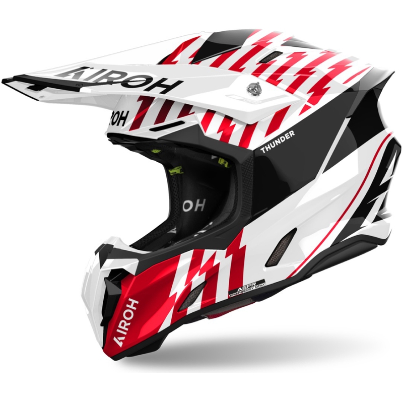 Casca motocross Airoh Twist 3 Thunder 2024 rosu lucios | Motozem.ro
